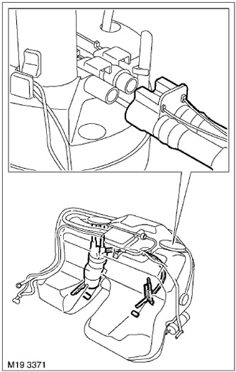 Fuel supply TD6 engine: Fuel pump located in the fuel tank (Range Rover ...